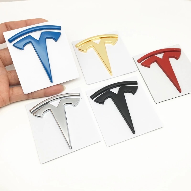 Car Styling 3D Metal for Tesla stickers Model S Model X 3 P100D P85D ...