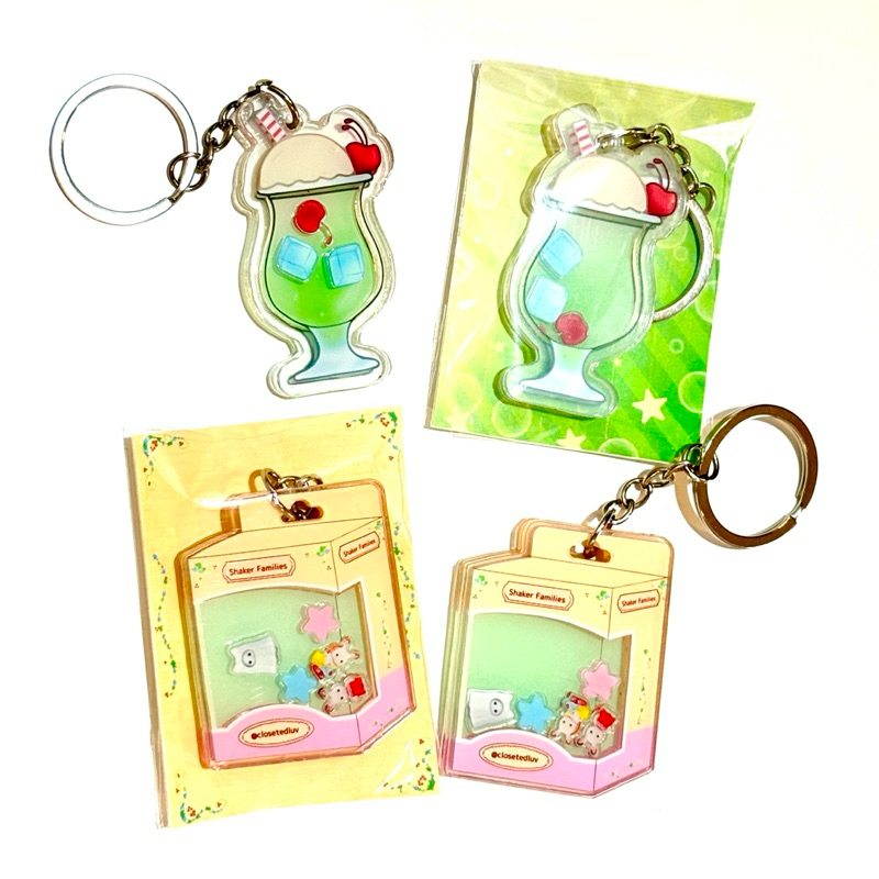 shaker keychains ⸜(｡˃ ᵕ ˂ )⸝♡ cream soda and sylvanian families ...