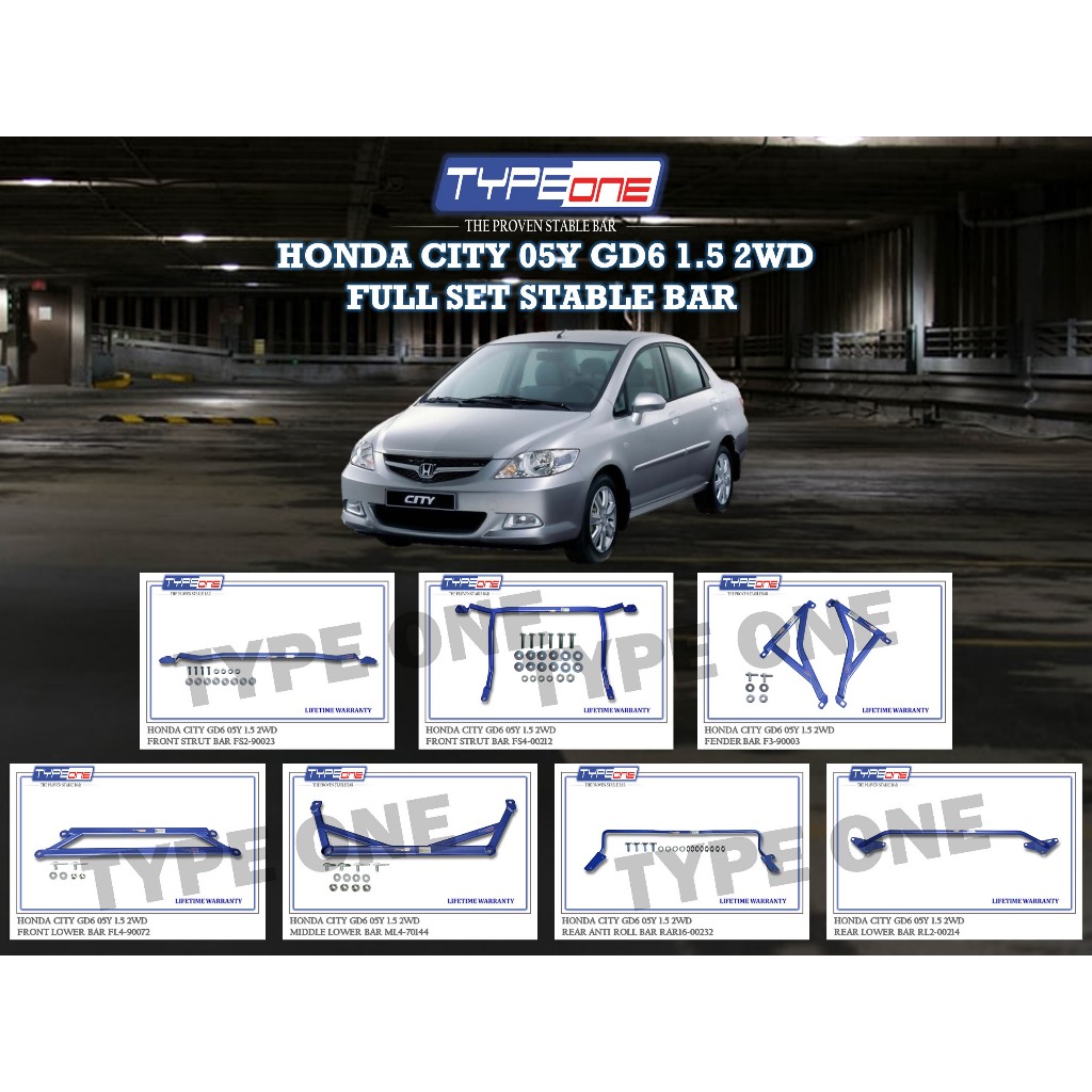 HONDA CITY GD5 2004-2005 04Y 05Y 1.5 2WD FULL SET STABLE BAR COLOUR ...