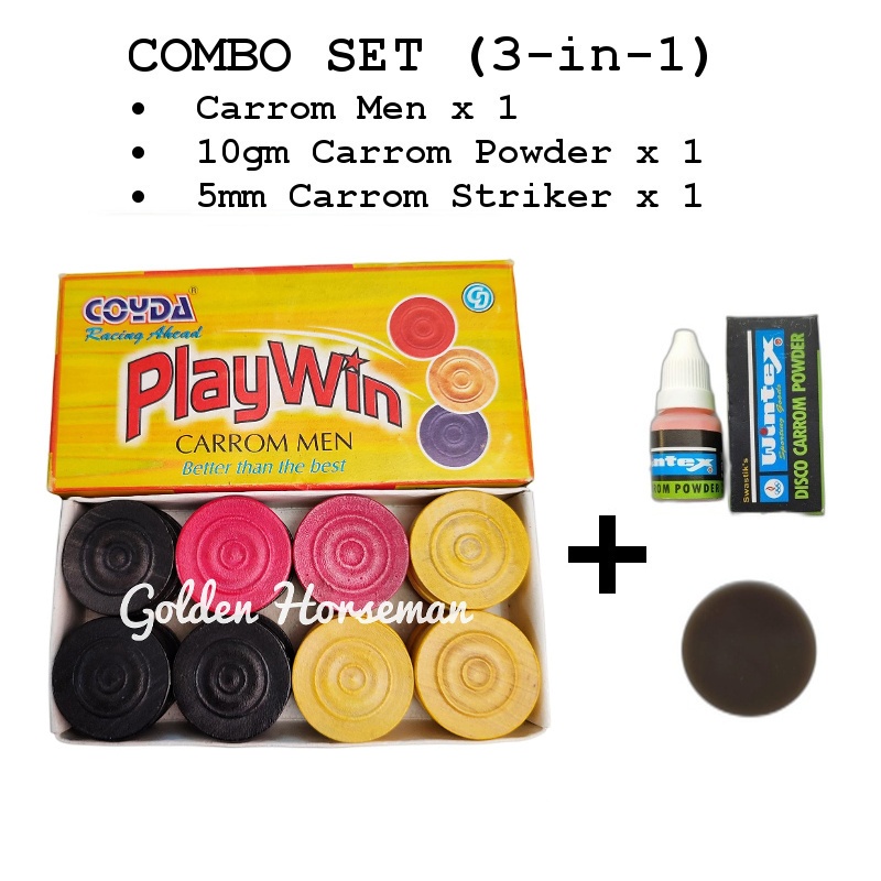 🔥🆂🅰🅻🅴🔥 PLAYWIN Wooden Carrom Men Buah Karom Set Murah Kayu | Shopee ...