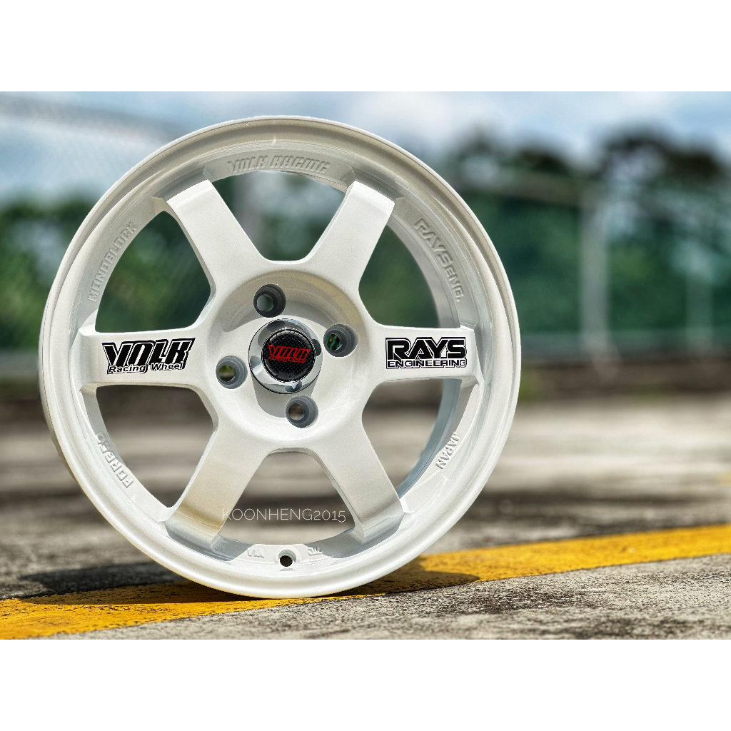New Car Sport Rim RAYS TE37 Thailand 15x6.5J 4x100 ET40 White - READY ...