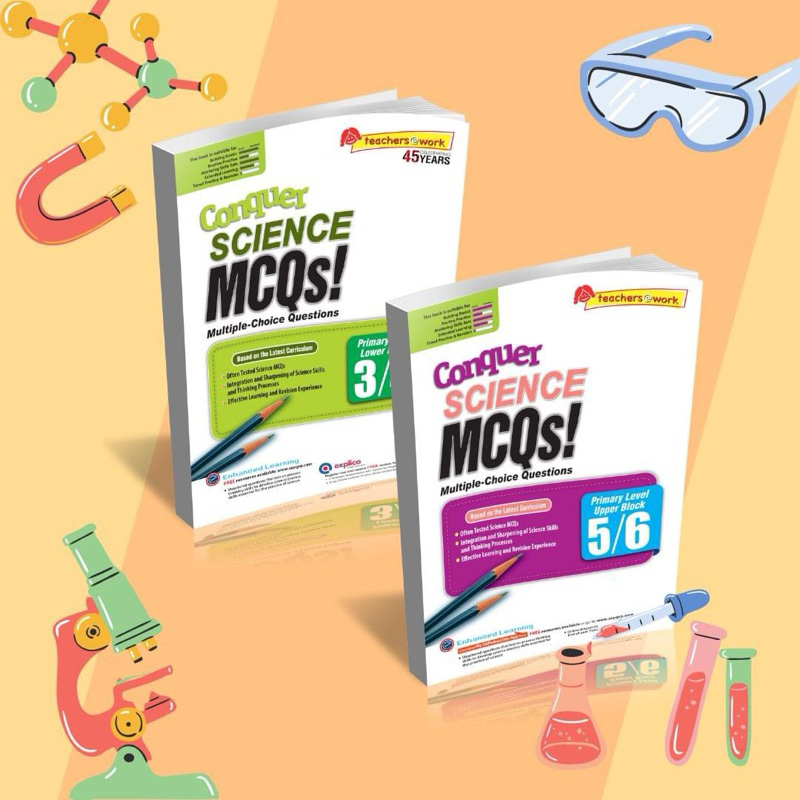 Conquer Science MCQS Primary Level 3 - 6 | Topical | Primary Science School Assessment Books ...