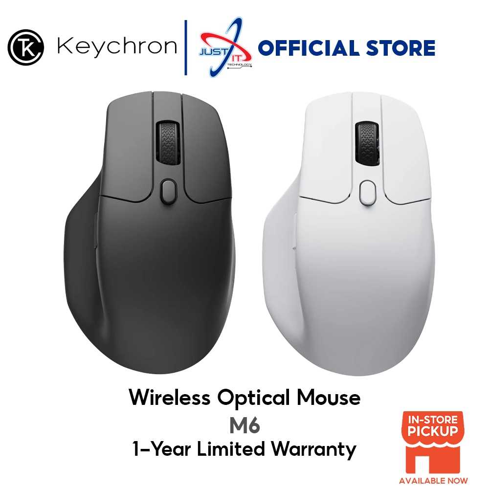 Keychron M6 Bluetooth Wireless Optical Mouse - Black/White | Shopee ...