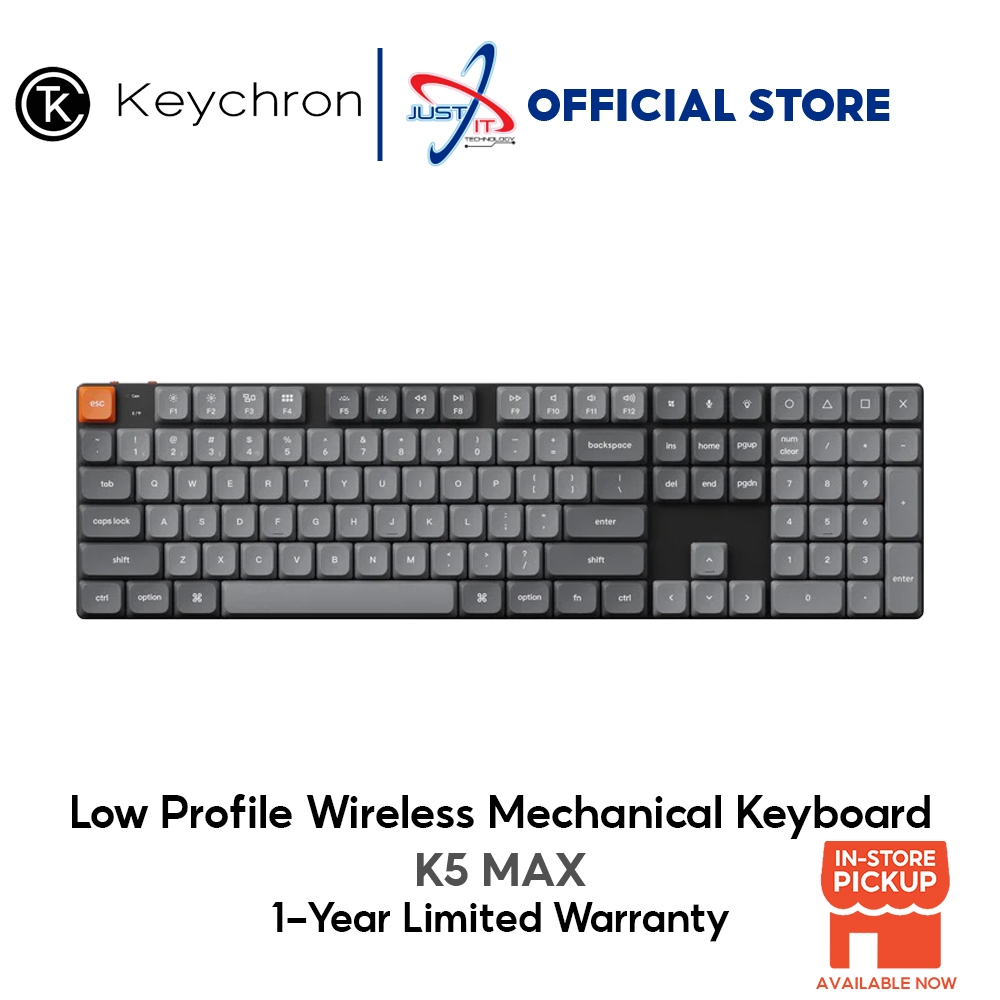 Keychron K5 Max Low Profile 2.4ghz Bluetooth Wireless Mechanical ...