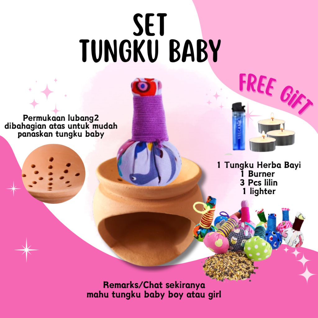 SET TUNGKU HERBA BABY | BURNER TUNGKU BABY LILIN BURNER TUAM BAYI ...