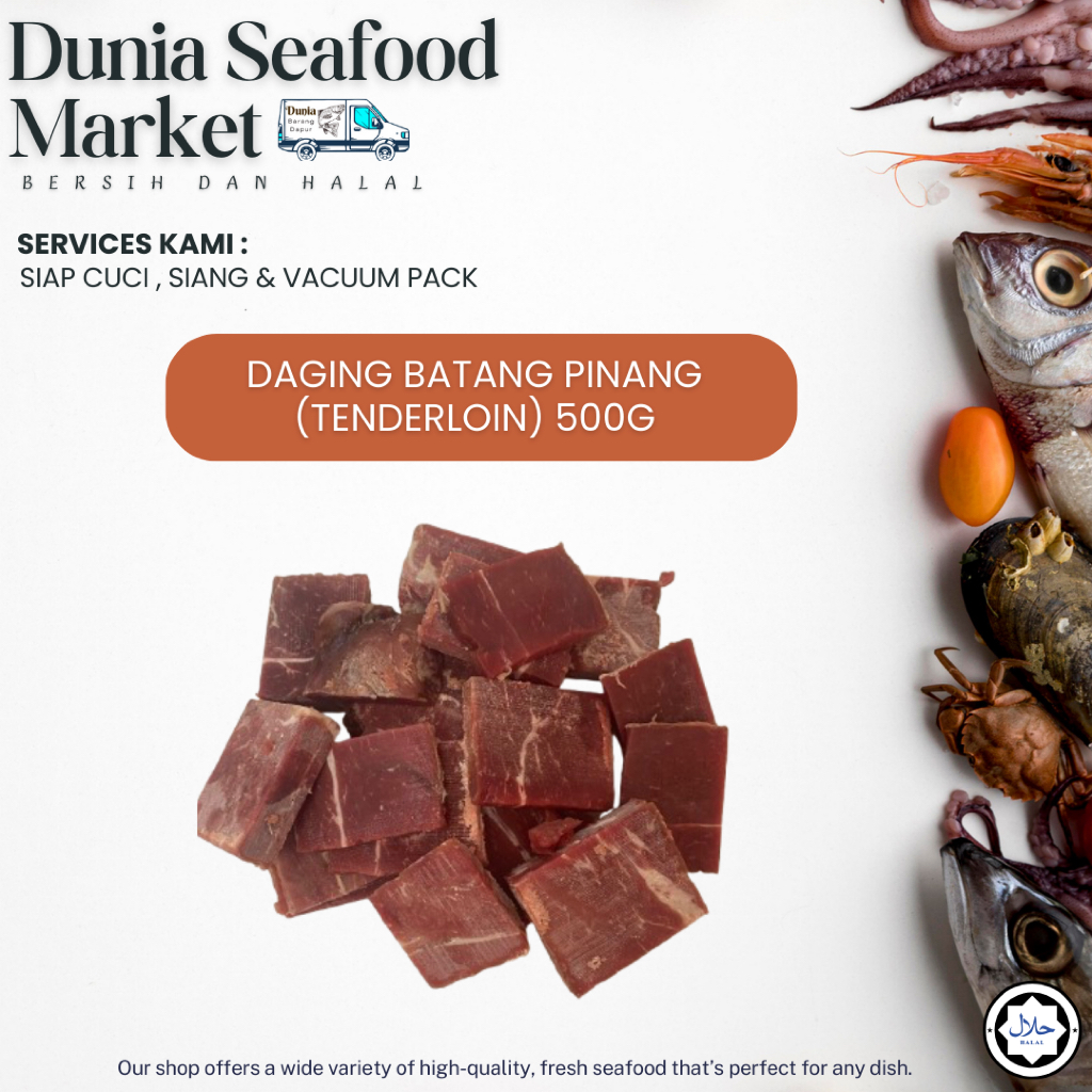 [FRESH] DAGING LEMBU BATANG PINANG TENDERLOIN 500G {DELIVERY SELURUH ...