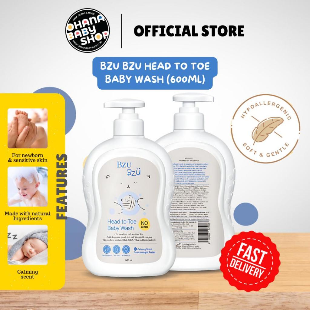 BZU BZU Head Toe Wash 200ml 600ml Oat Milk Shower Cream Fresh and ...