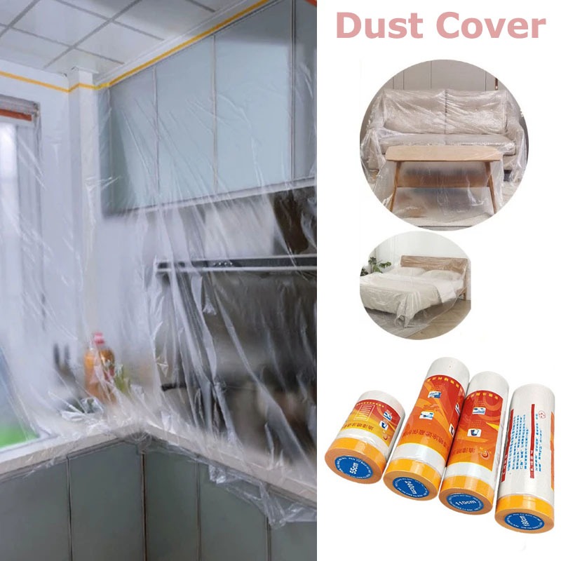20M Portable Folded Dust Cover Masking Film with Tape Painting ...