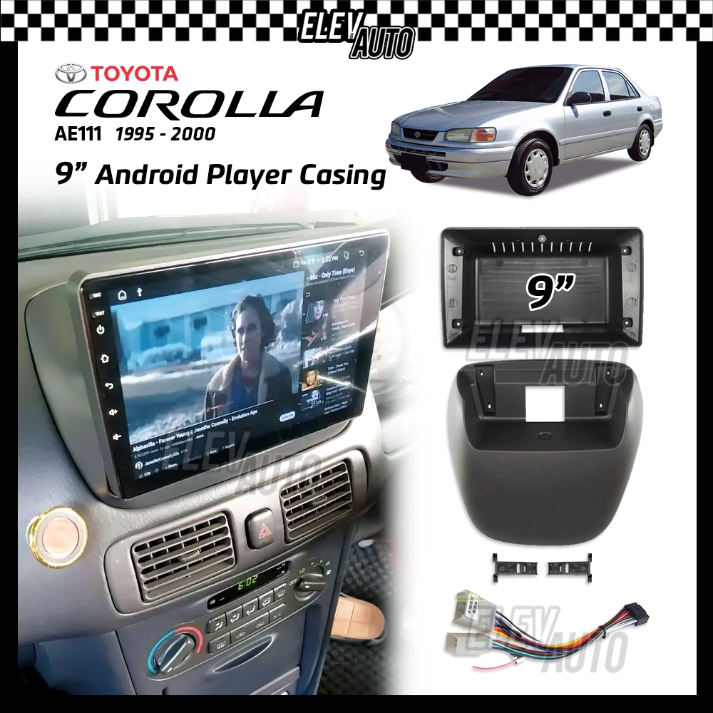 Toyota Corolla AE111 1995 - 2000 9" Android Player Casing With Socket ...