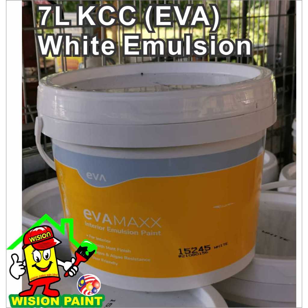 7L KCC EVA & WHITE 9102 EMULSION PAINT CAT AIR PUTIH / CAT SIMEN PUTIH ...