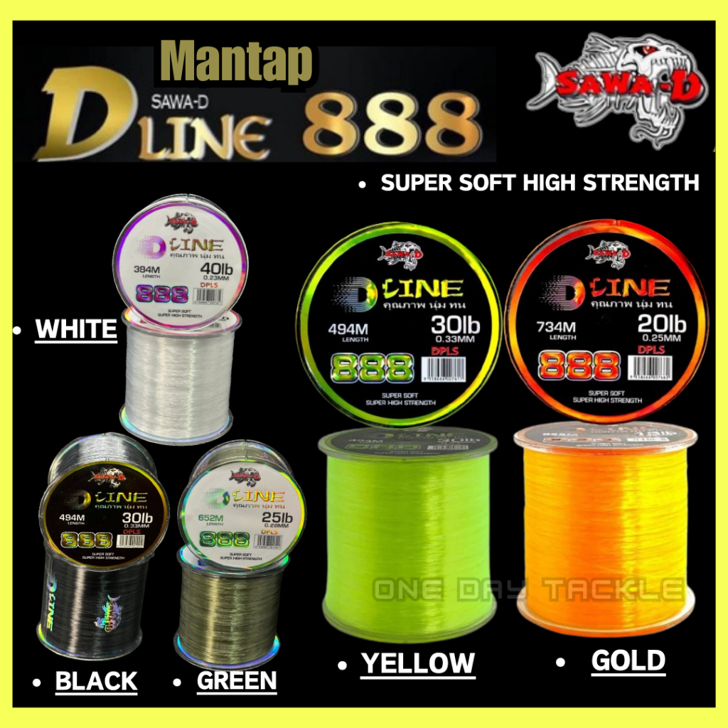 Sawa-D D Line 888 Mono Line [Tali Tangsi] Super High Strength Tali ...