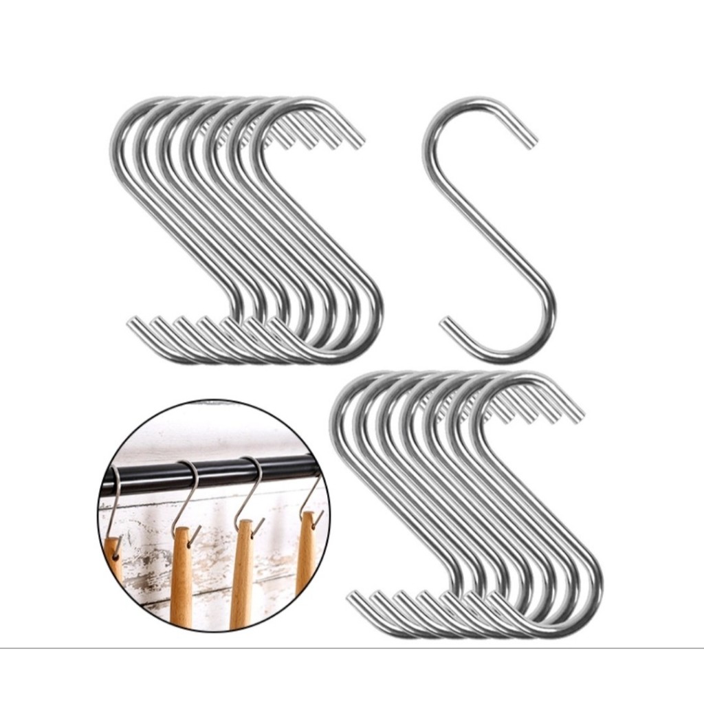 #READY STOCK# Kitchenware stainless steel s-shaped hook kitchen multi ...