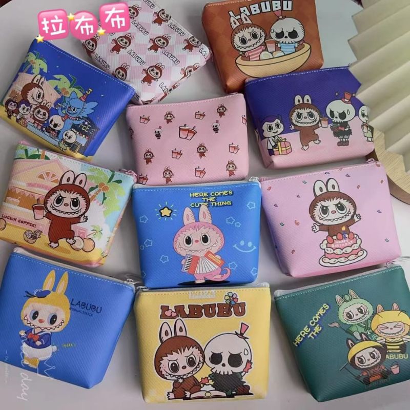 Labubu Cute coin purse student cartoon coin waterproof portable zipper ...
