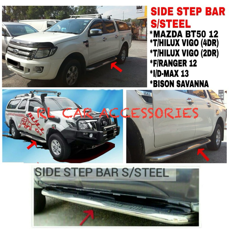 BULLTEC Foot door side step running board hilux vigo mazda bt50 ford ...