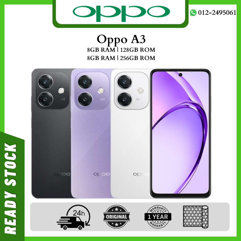 Oppo A3 (8+128 / 8+256) Smartphone💥100% Original💥 | Shopee Malaysia
