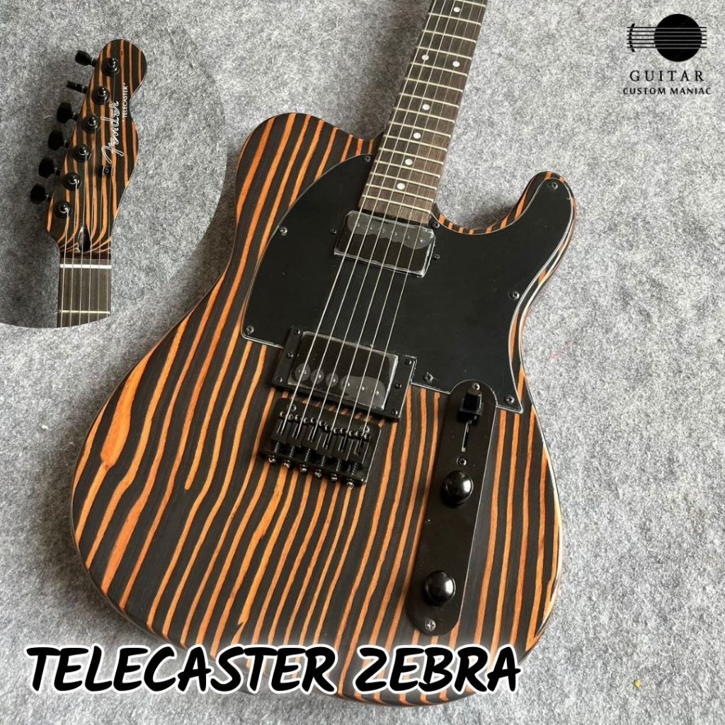GCM Custom Made Telecaster Zebra Electric Guitar Custom Maniac (Oversea ...