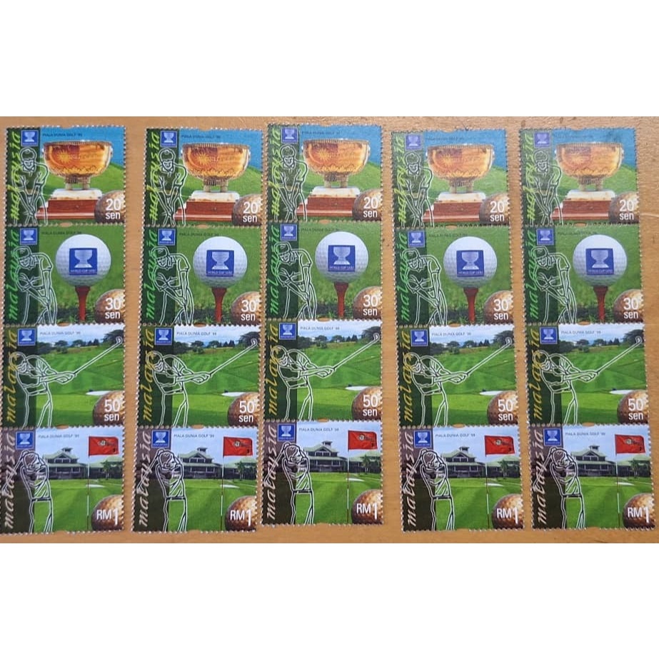 Postage Stamp Malaysia 4v/set Mint Setem Pos Baru - 1999 World Cup Golf ...