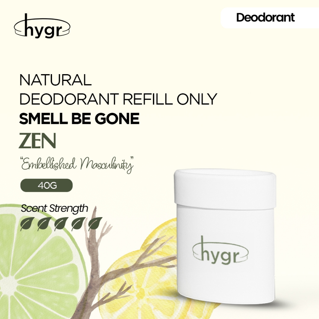 hygr Natural Refillable Deodorant Stick (40g) | Shopee Malaysia