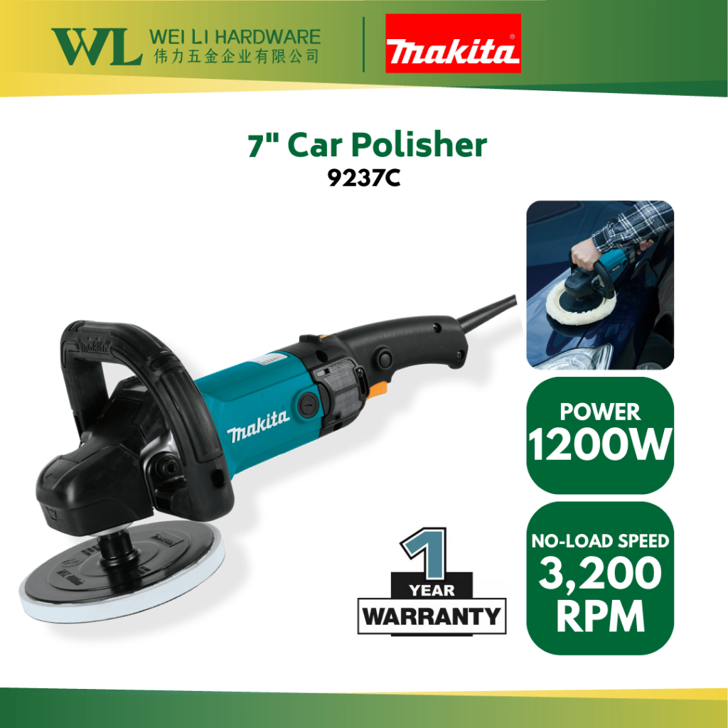 Makita 9237C 7" Car Polisher Machine 1200W Heavy Duty/ Makita Polisher ...