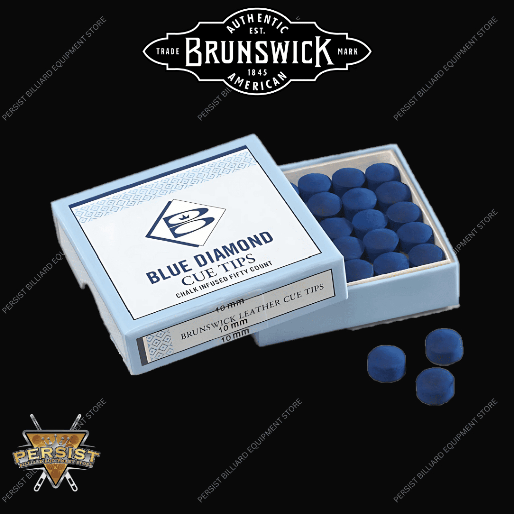 Brunswick Blue Diamond Snooker Cue Tip - Snooker Tip 10mm 11mm [Ready ...