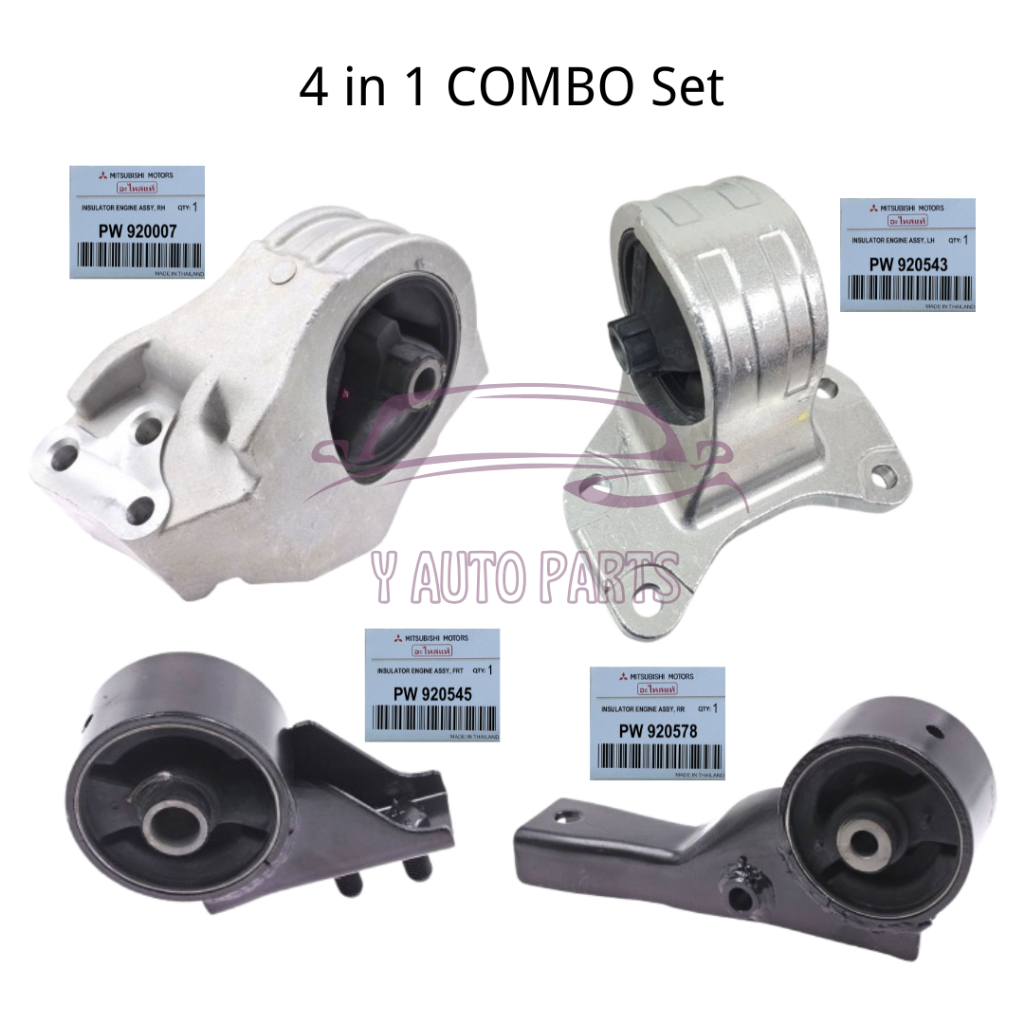 [4 IN 1 COMBO SET] Mitsubishi OEM Engine Mounting - Proton Saga FLX 1.3 ...