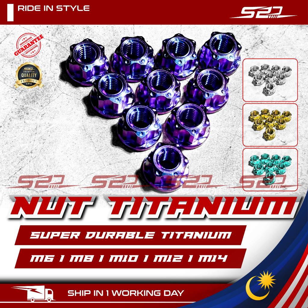 1 PCS Nut Original Titanium Universal Use M6 M8 M10 M12 M14 Nut Skru ...