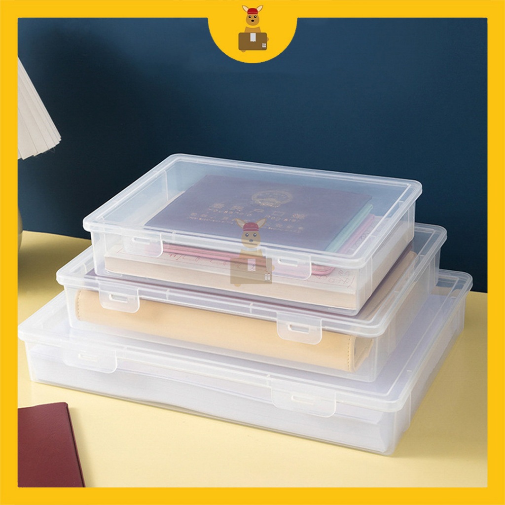 Transparent Document Book Paper Organizer Box Multipurpose Desk ...