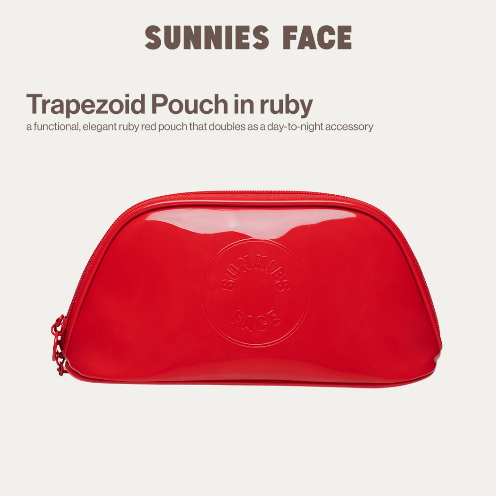 Sunnies Face Trapezoid Pouch [Functional Elegant Pouch] (Ruby) | Shopee ...