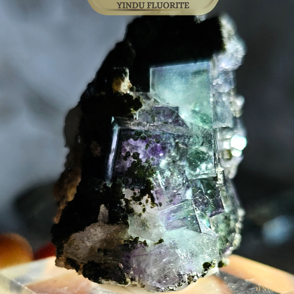 YINDU FLUORITE WITH PYRITE INCLUSION*PREMIUM GRADE*[YB9] -Stimulate ...