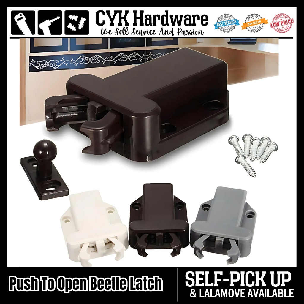 Push To Open Beetles Magnetic Door Drawer Cabinet Catch Touch Latch ...