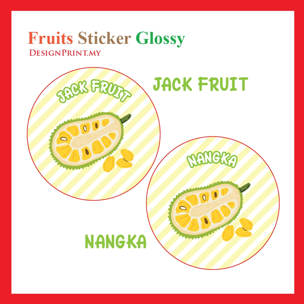 Fruits Sticker / Stiker Pelekat Buah-buahan E - Jack Fruit Nangka ...