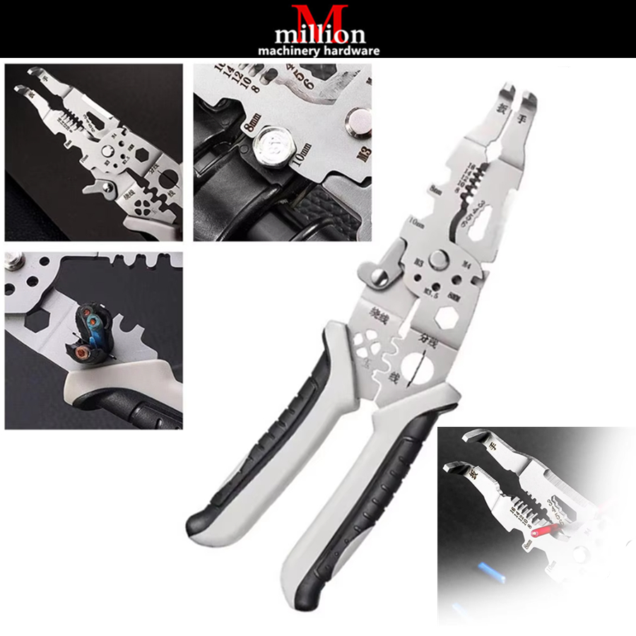 (90 Degree) Electrical Wire Crimper Cable Cutter Wire Stripper Tool ...