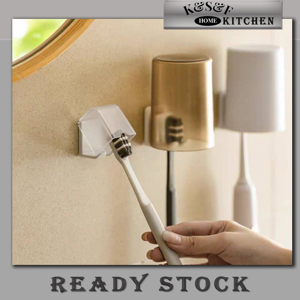 Toothbrush Holder Wall-Mounted with Dustproof Lid Electric Toothbrush ...