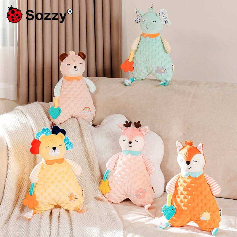 Sozzy Baby Animal Cotton Soothing Towel Toy / Baby Soothing Stuffed Toy ...