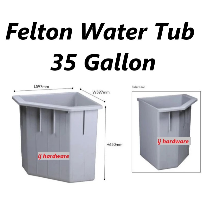Felton 35 Gallon Kolah Air Mandi / Polymate Water Tub / Kolam Air ...