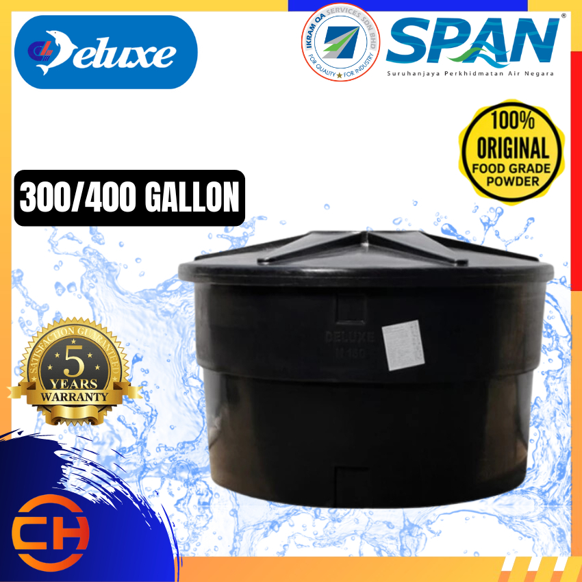300/400 Gallon Deluxe Polyethylene Round (Slim & Tall) Type Water Tank ...