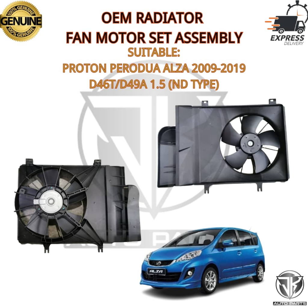 #OEM#RADIATOR FAN MOTOR SET ASSEMBLY (ND TYPE) PERODUA ALZA 2009-2019 ...