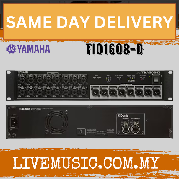 Yamaha Tio1608-D 16-in/8-out Digital Stage Box with Dante ( Tio1608 D ...