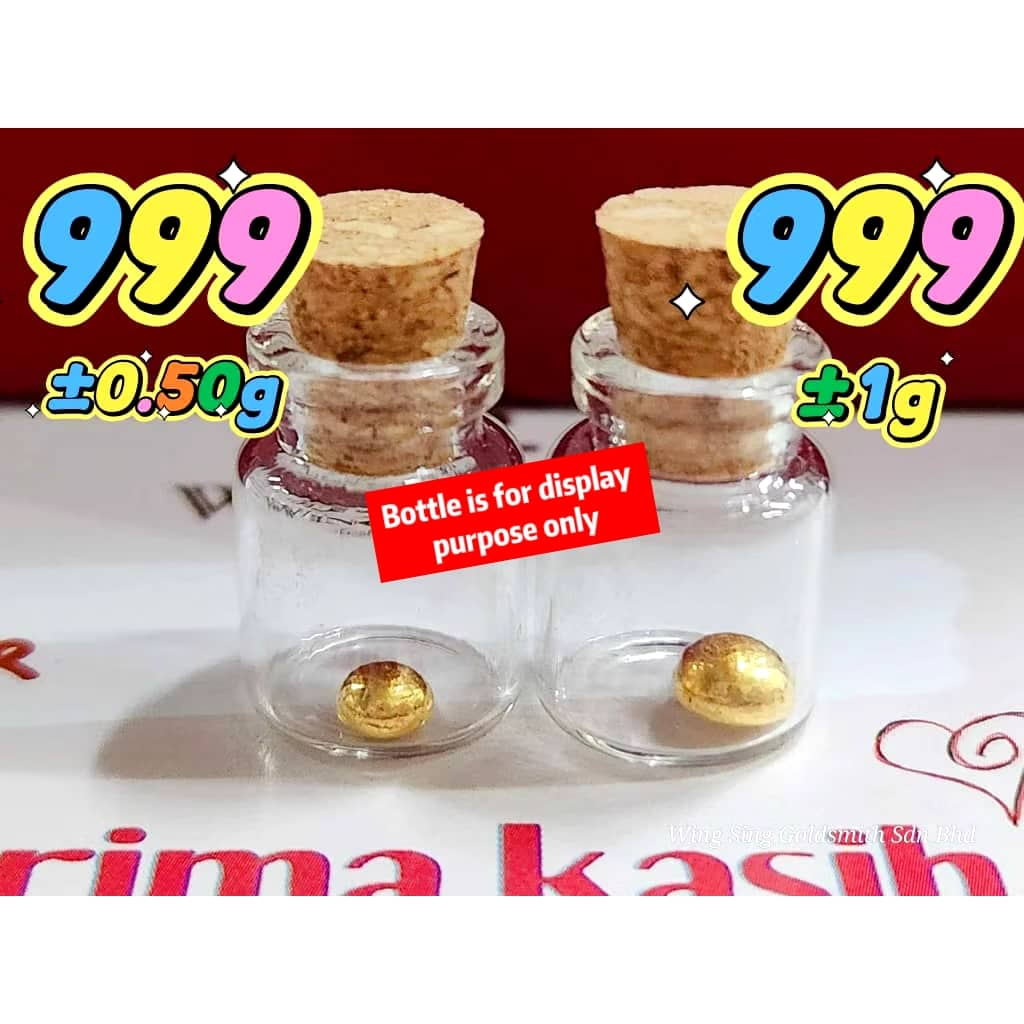 Wing Sing Loket Emas 999 1g 999 Gold Mini Gold Beans Bean Solid / 1PCS ...