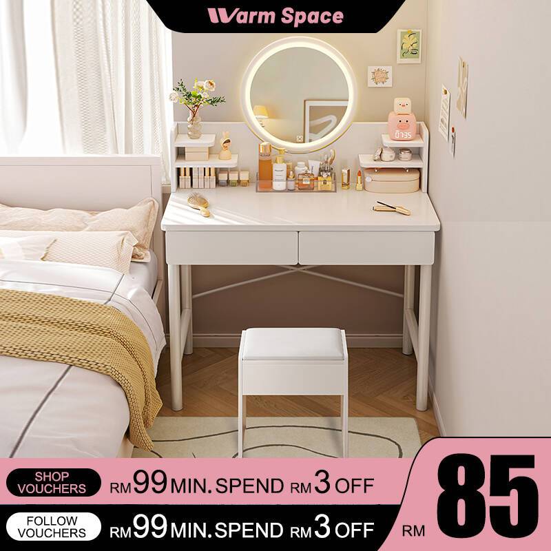 Meja Makeup Dressing Table Drawer Storage Bedroom Makeup Table Comestic ...