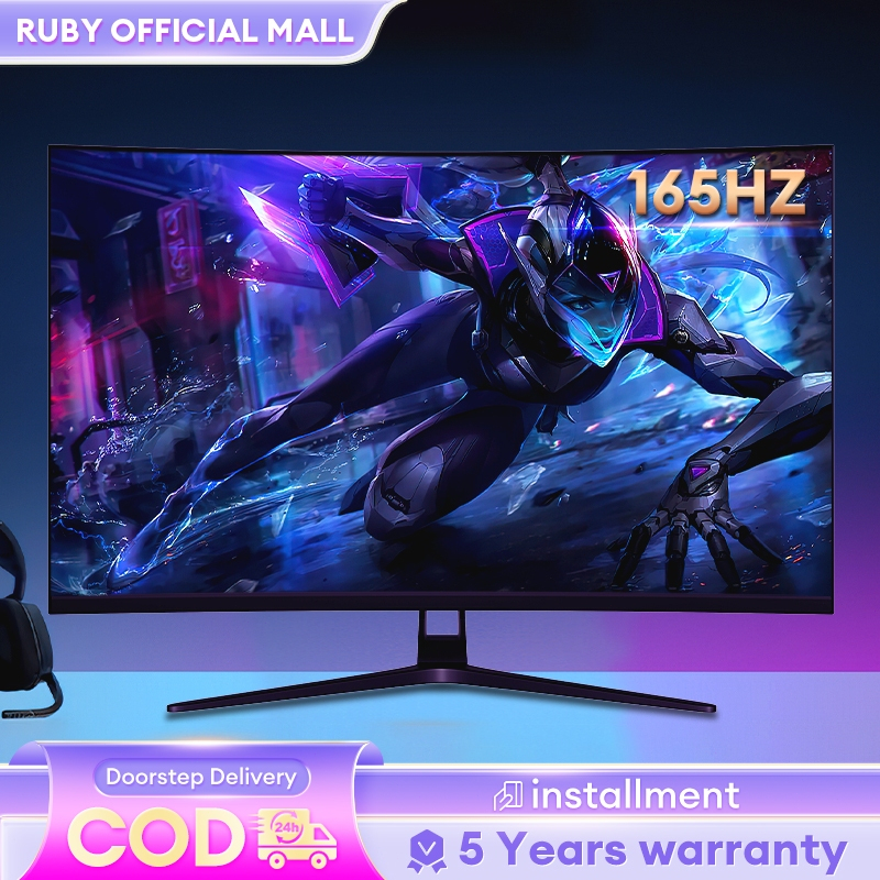 Monitor PC 24 Inch Flat/Curved Monitor Gaming 75HZ 19-27 Inch LED ...