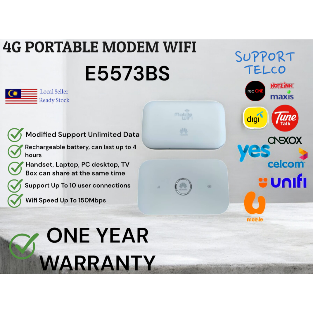 Huawei Modified E5573 Portable Modem Wifi Mifi Router Hotspot LTE 4G ...