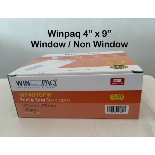WINPAQ White Envelope / Sampul Surat WINPAQ / 4" X 9" (102 X 229mm ...