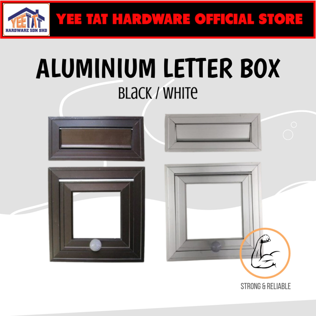 ALUMINUM LETTER BOX BLACK / SILVER (9"/7") | Shopee Malaysia