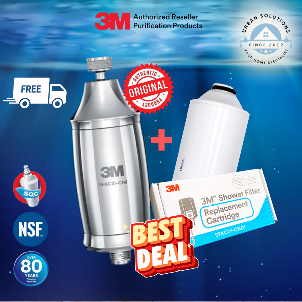 (COMBO Deals!) 3M™ Shower Filter + C-SFKC01-CN1/ Bath Filter/ 3M Water ...