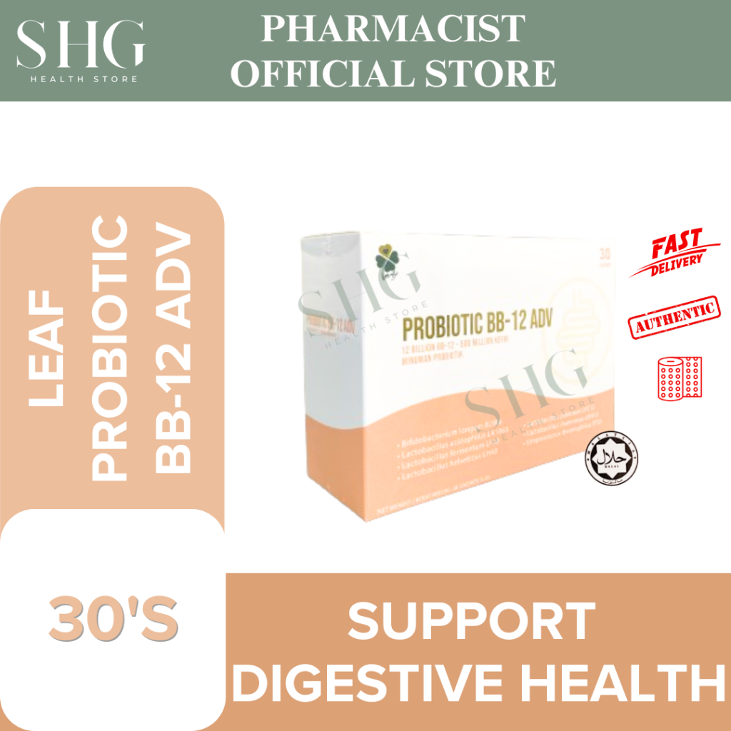 LEAF Probiotic BB-12 Adv [KKM Approved] (30'S) Added with AB Kefir ...