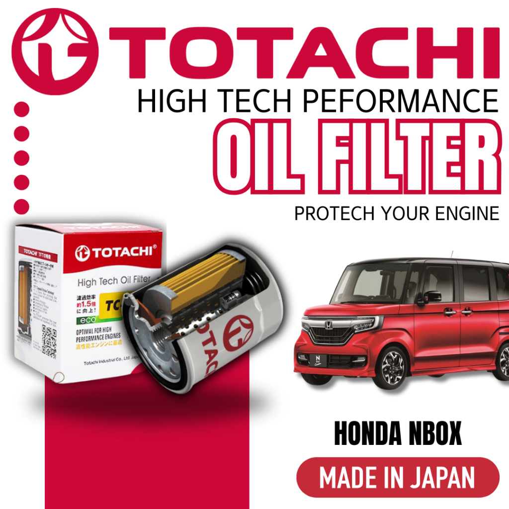 HONDA NBOX/STEPWAGON - TOTACHI OIL FILTER HIGH TECH PERFORMANCE FILER ...