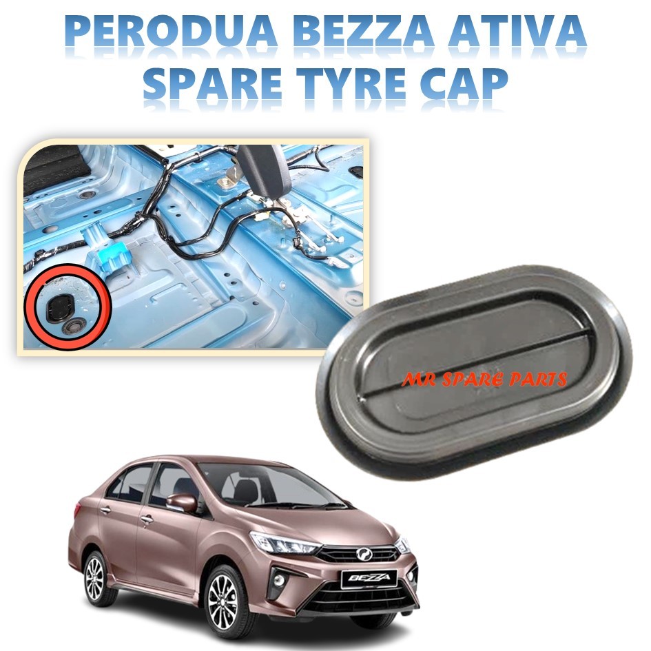 PERODUA BEZZA ATIVA AXIA SPARE TYRE CAP / FLOOR PLUG 90048-71295 ...