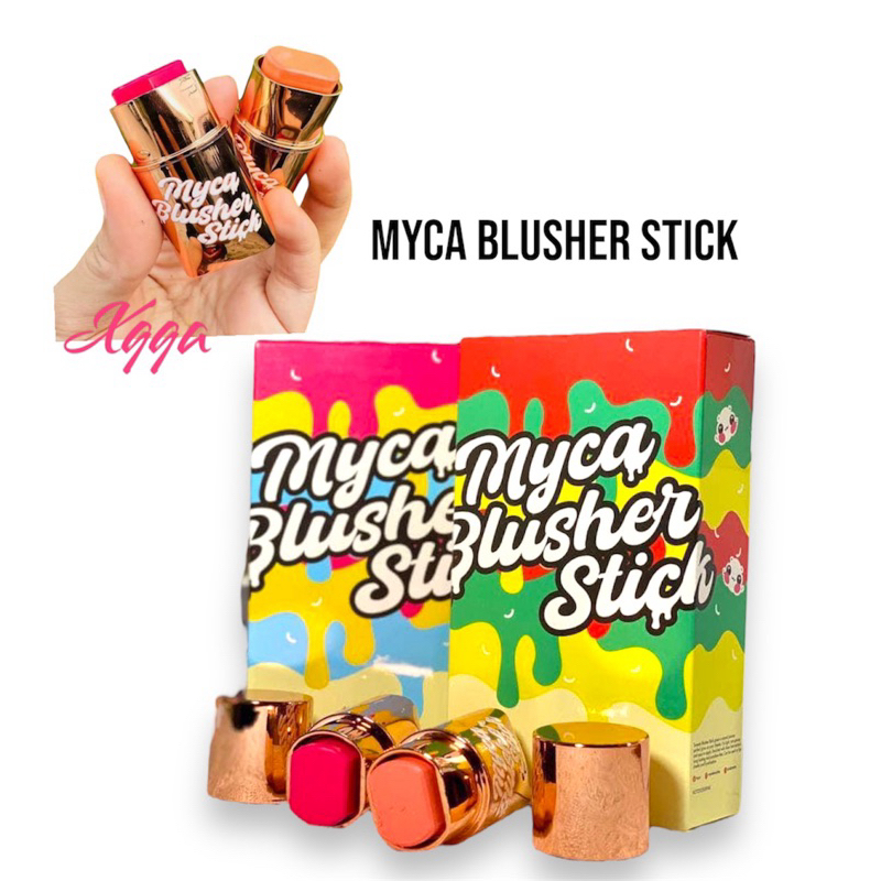 MYCA SWEETY BLUSHER STICK Beauty Makeup Face Blush 2 in 1 blusher with ...