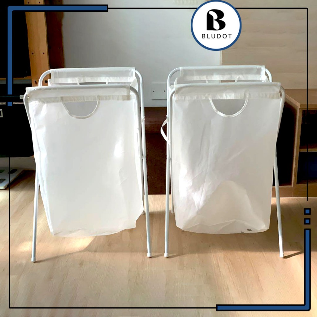 LAUNDRY BAG WITH STAND FOLDABLE LAUNDRY BAG WHITE COLOR BEG DOBI BEKAS ...